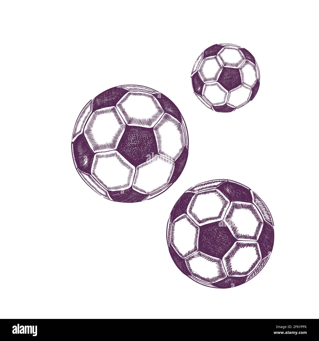 A football ball drawn with a pen. Vector illustration Stock Vector ...