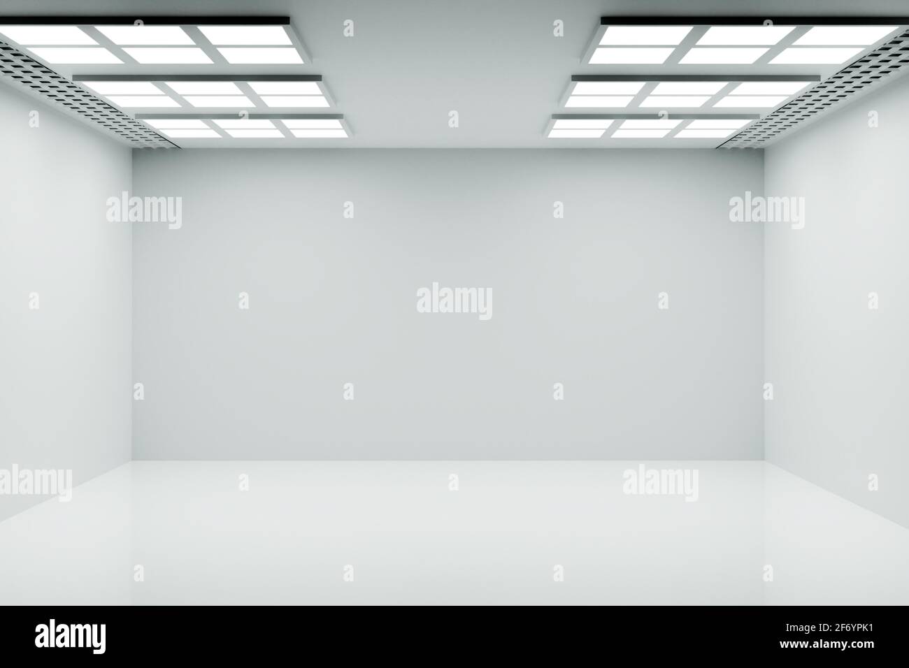 Empty white room with clear light, 3D illustrations rendering Stock ...