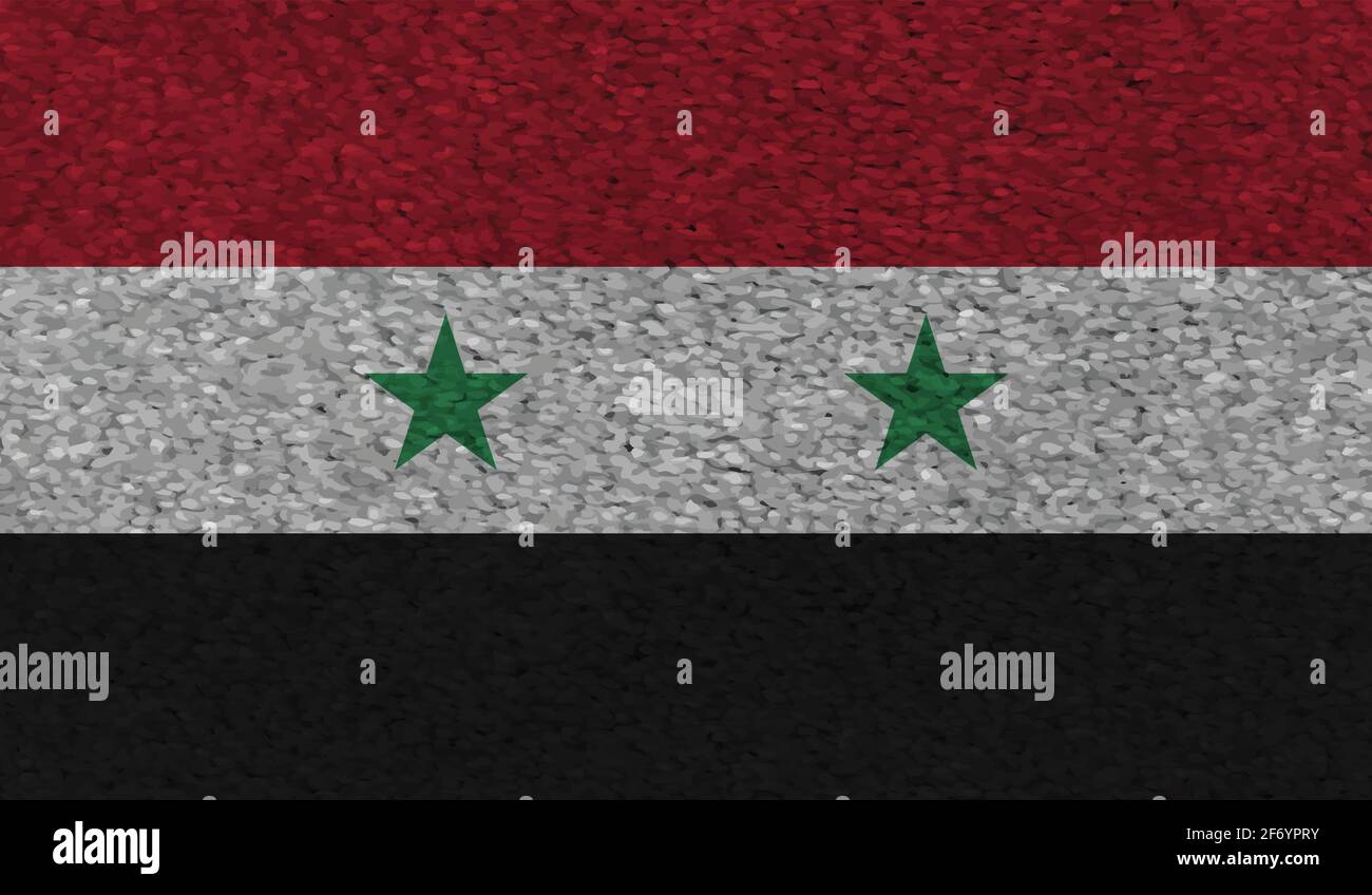 Syria flag with waving grunge texture. Vector background Stock Vector ...