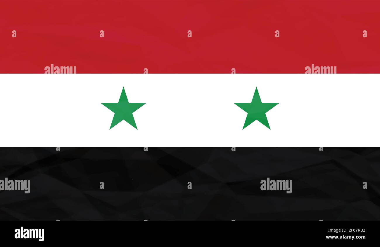 Syria flag with waving grunge texture. Vector background Stock Vector ...