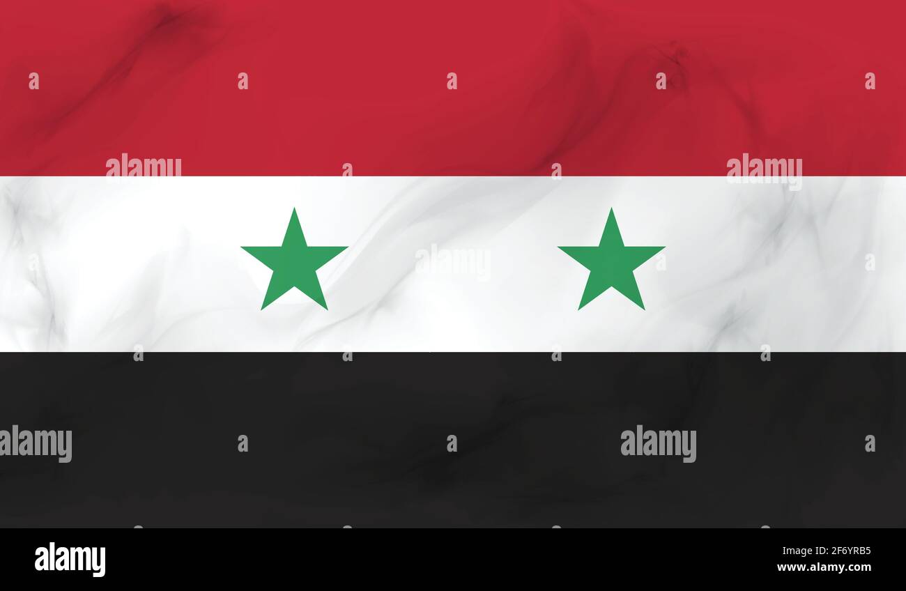 Syria flag with waving grunge texture. Vector background Stock Vector ...