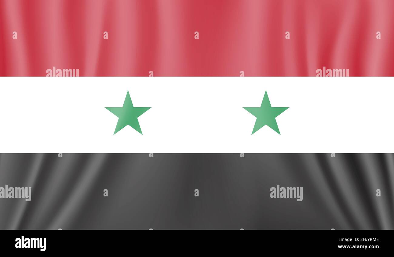 Syria flag with waving grunge texture. Vector background Stock Vector ...