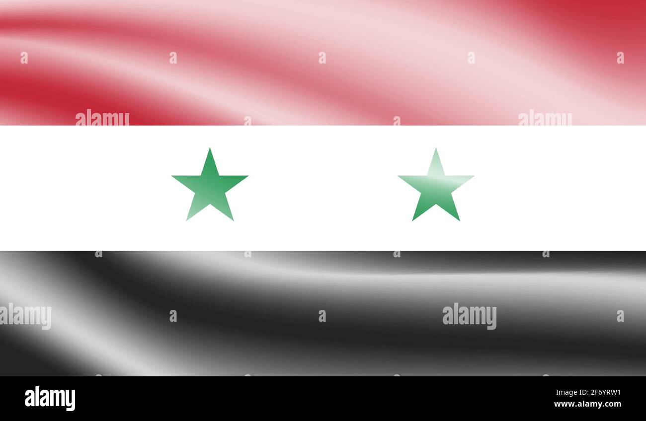 Syria flag with waving grunge texture. Vector background Stock Vector ...