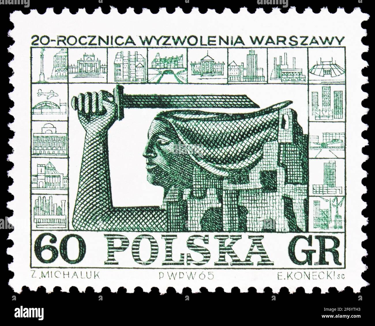 MOSCOW, RUSSIA - JANUARY 18, 2021: Postage stamp printed in Poland ...