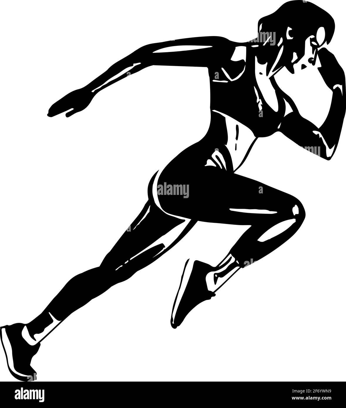 Woman Runner Outline
