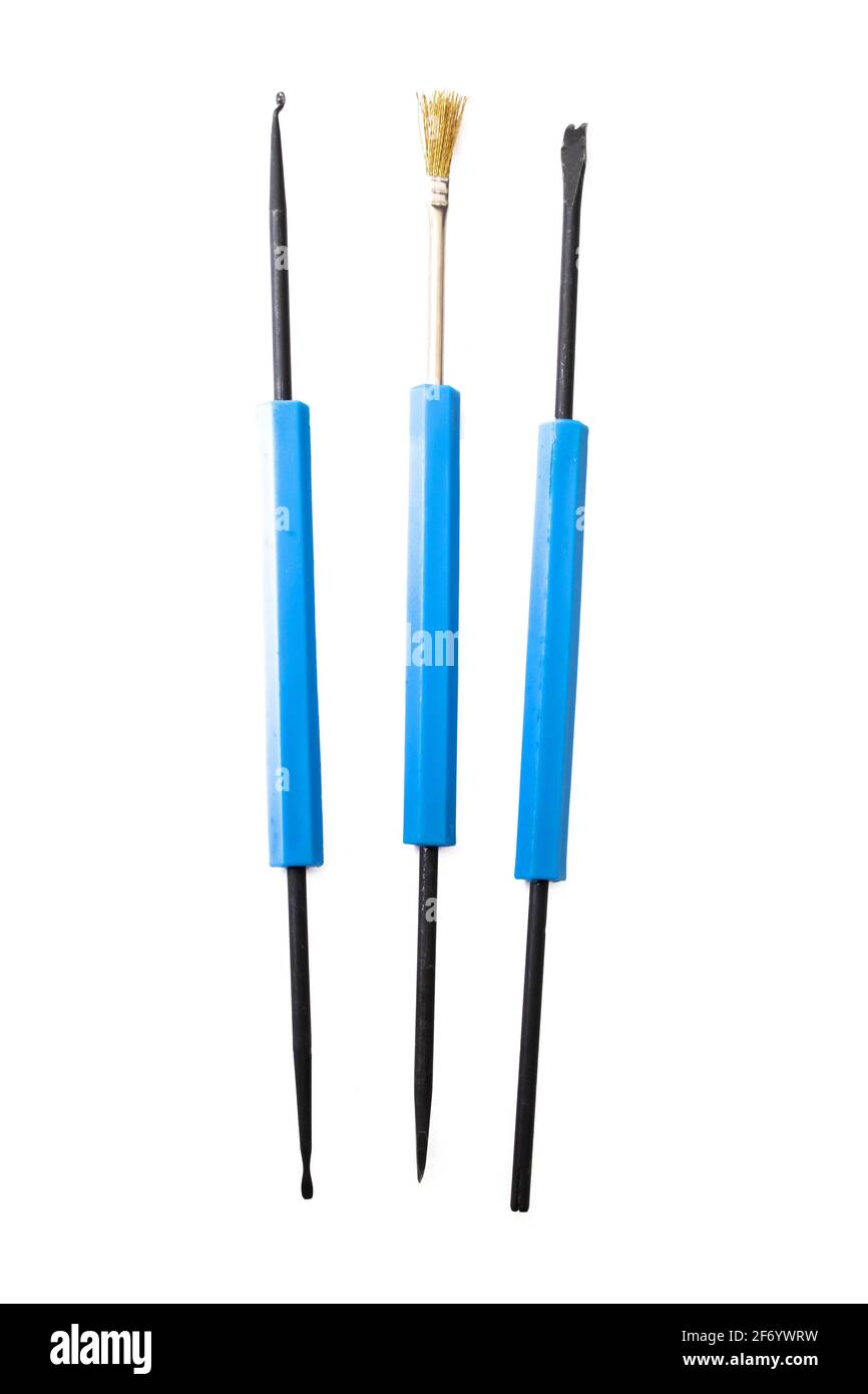 Small soldering tools isolated on white background close up Stock Photo ...