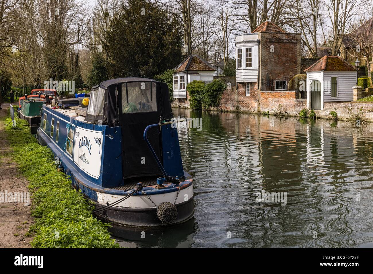 Ware Gazebos on the River Lee Stock Photo - Alamy