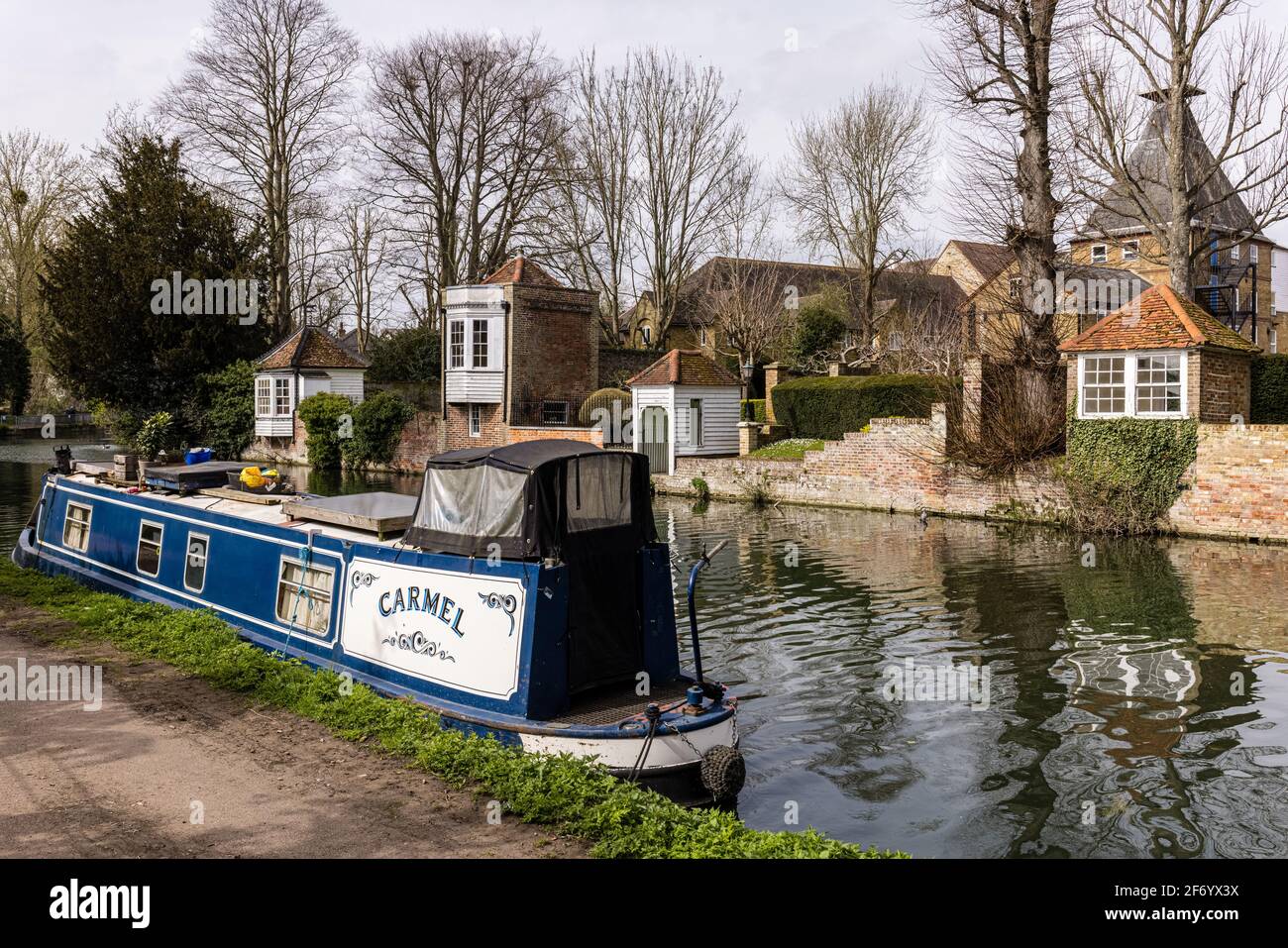 Ware Gazebos on the River Lee Stock Photo - Alamy