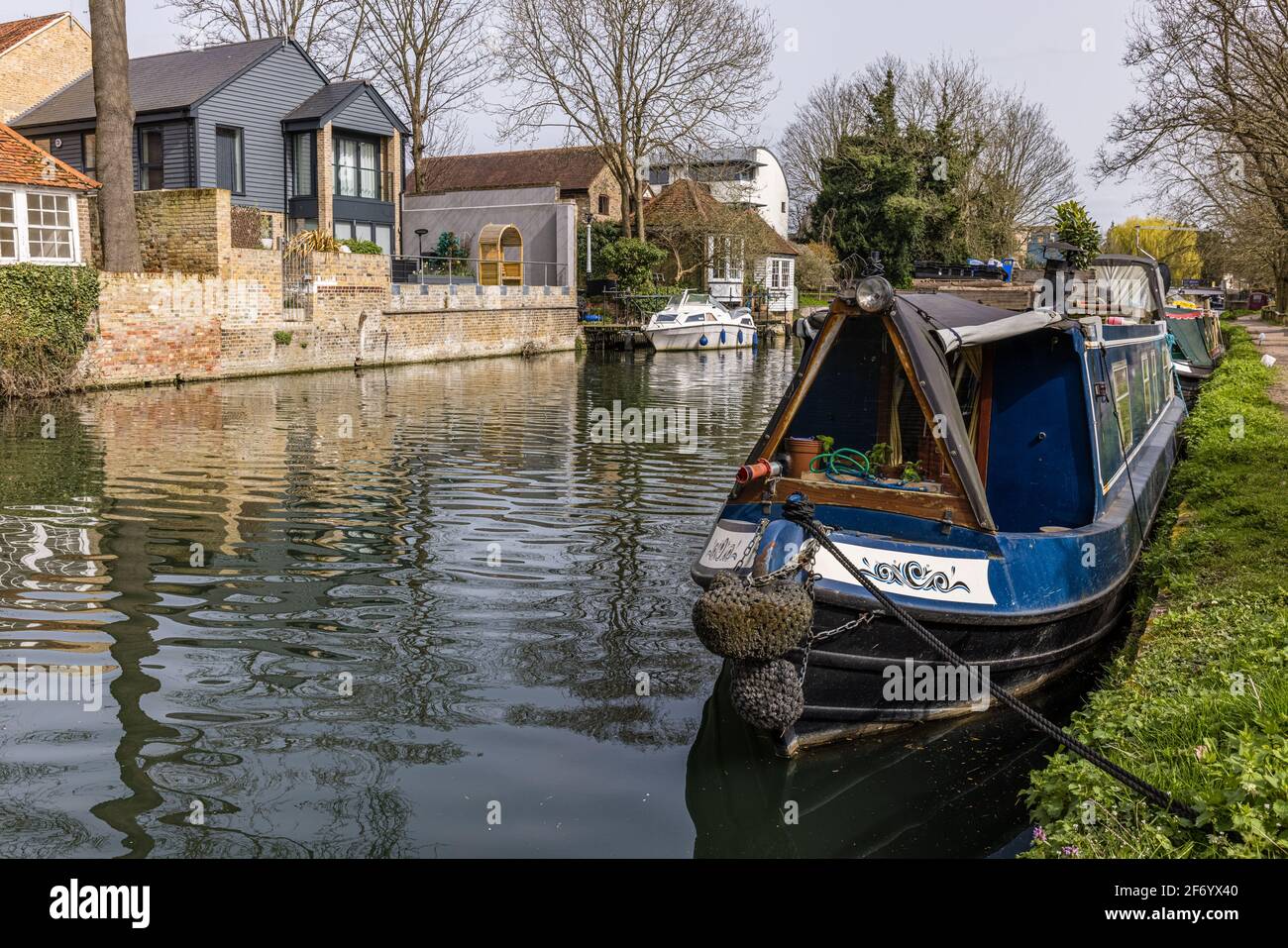 Ware Gazebos on the River Lee Stock Photo - Alamy
