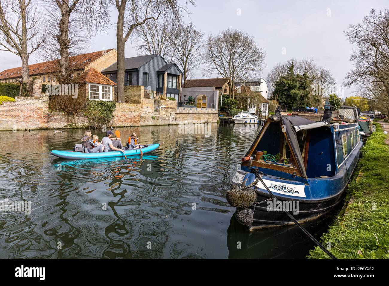 Ware Gazebos on the River Lee Stock Photo - Alamy