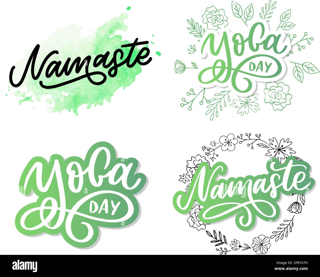 Hand drawn Namaste lettering. Indian greeting, Hello in Hindi. Stylish ...