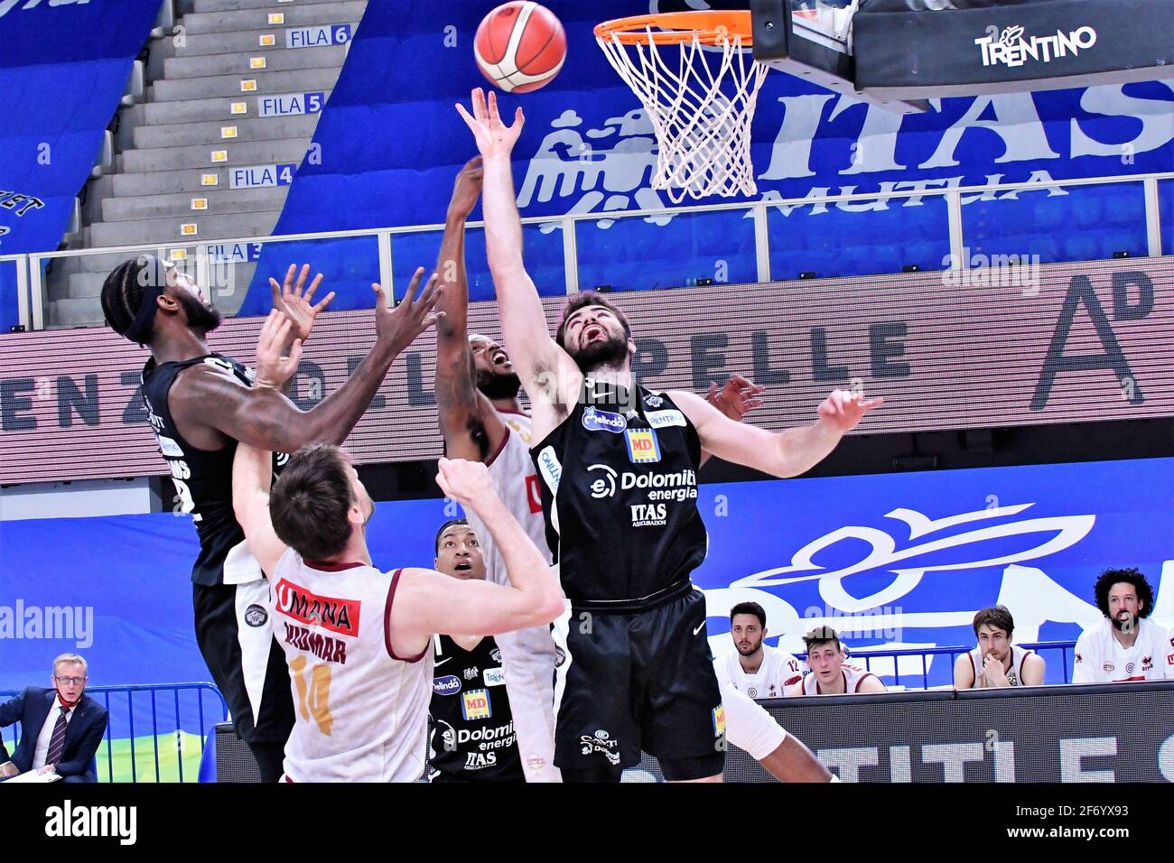 Trento, Italia. 03rd Apr, 2021. Luke Maye (Dolomiti Energia Trento ...