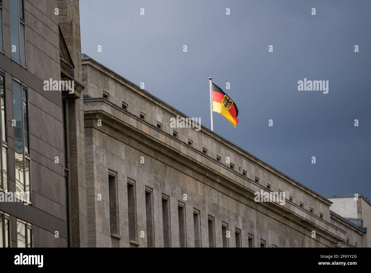 german flag on the building Stock Photo - Alamy