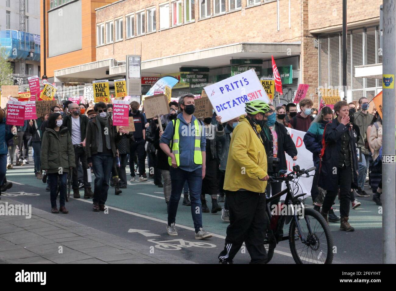 Sheffield, South Yorkshire UK. 3rd Apr 2021. Kill the Bill protest ...