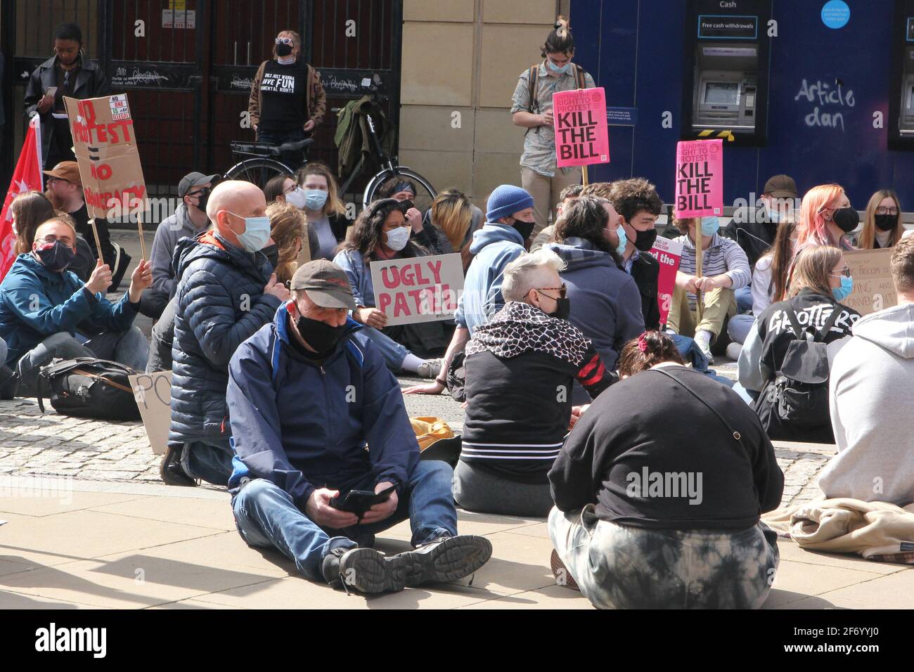 Sheffield, South Yorkshire UK. 3rd Apr 2021. Kill the Bill protest ...