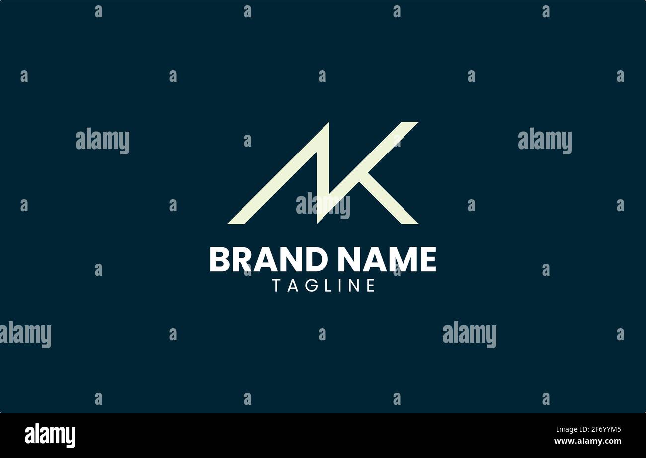 Letter NK Monogram Logo Initial Vector Design Template suitable for ...