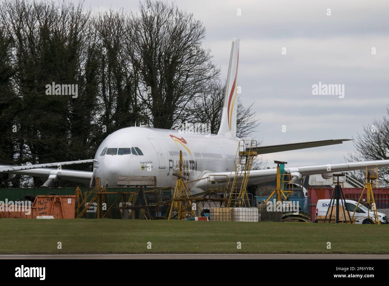 Airbus A340 of Plus Ultra Airline being scrapped by Air Salvage ...