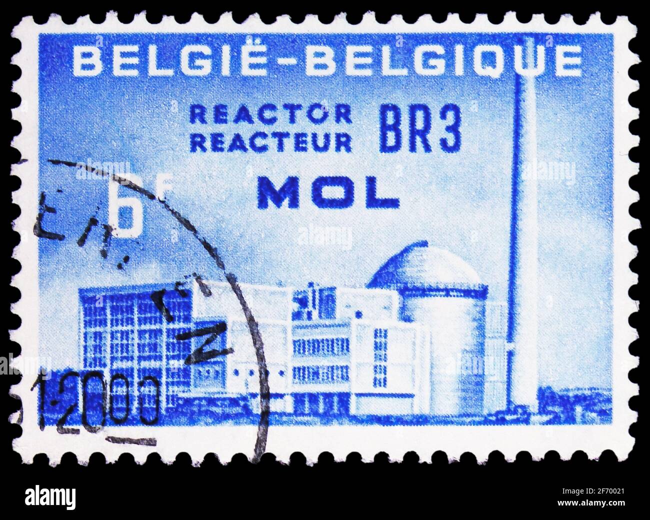 MOSCOW, RUSSIA - JANUARY 18, 2021: Postage stamp printed in Belgium ...