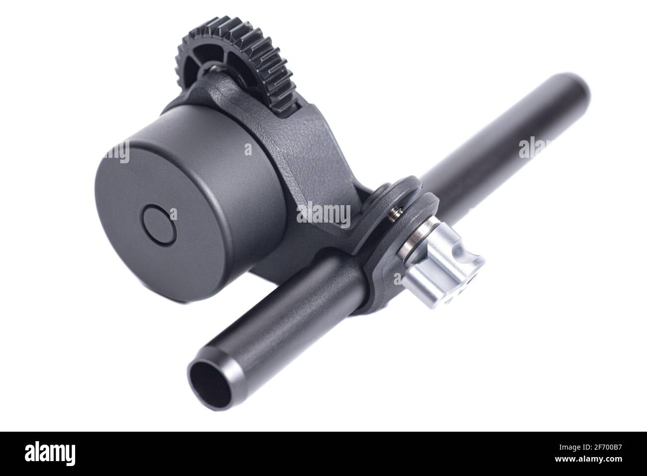 Focus motor for camera isolated on white background Stock Photo - Alamy