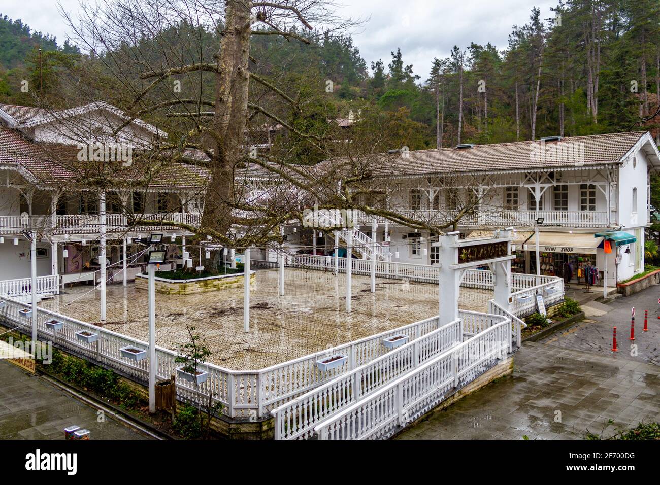 Termal, Yalova - Turkey - January 26 2021: Termal hot springs and ...