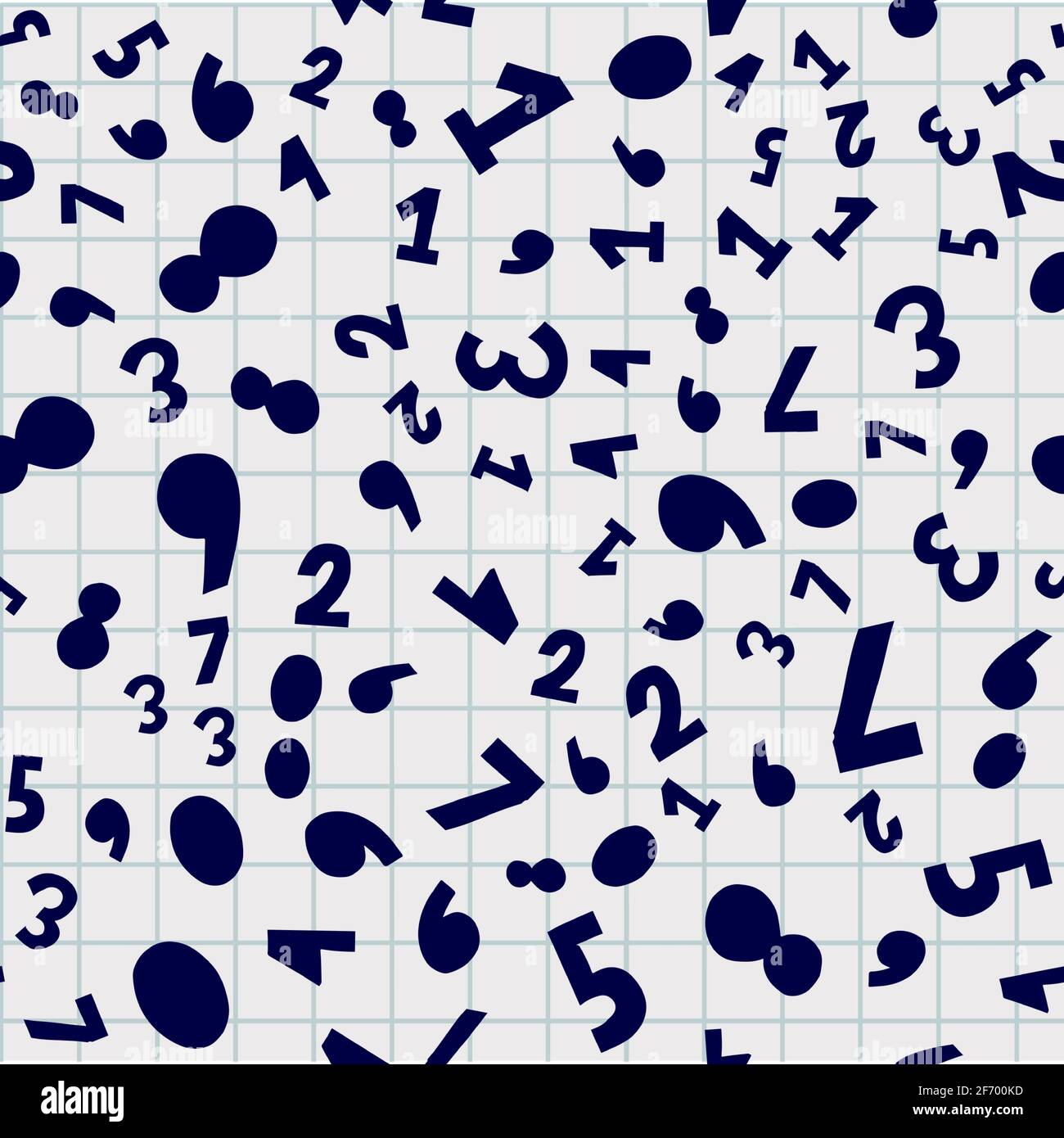 Numbers. Seamless vector wallpaper hand draw Stock Vector Image & Art - Alamy