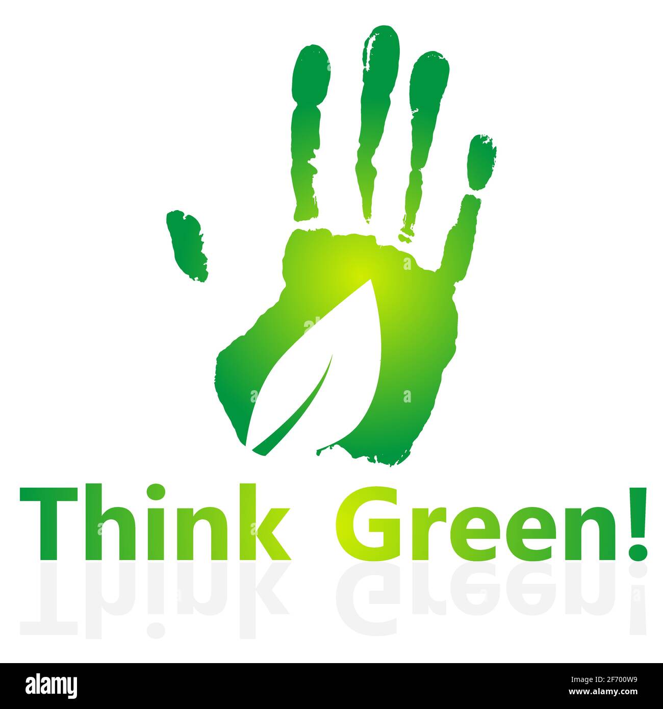 Think green. Dispose of, save the earth or stop the concept of global ...