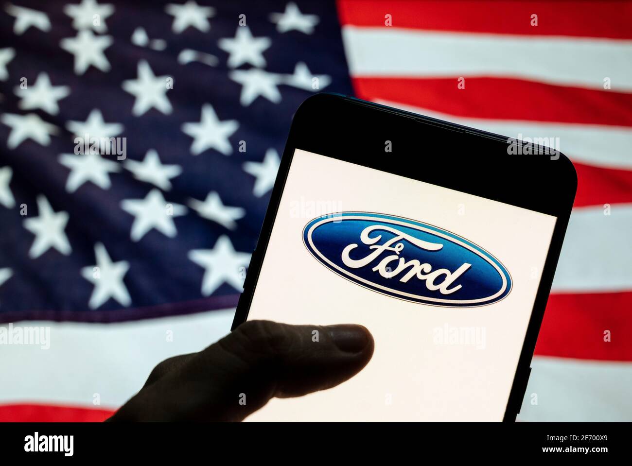 In this photo illustration the American multinational automaker Ford ...