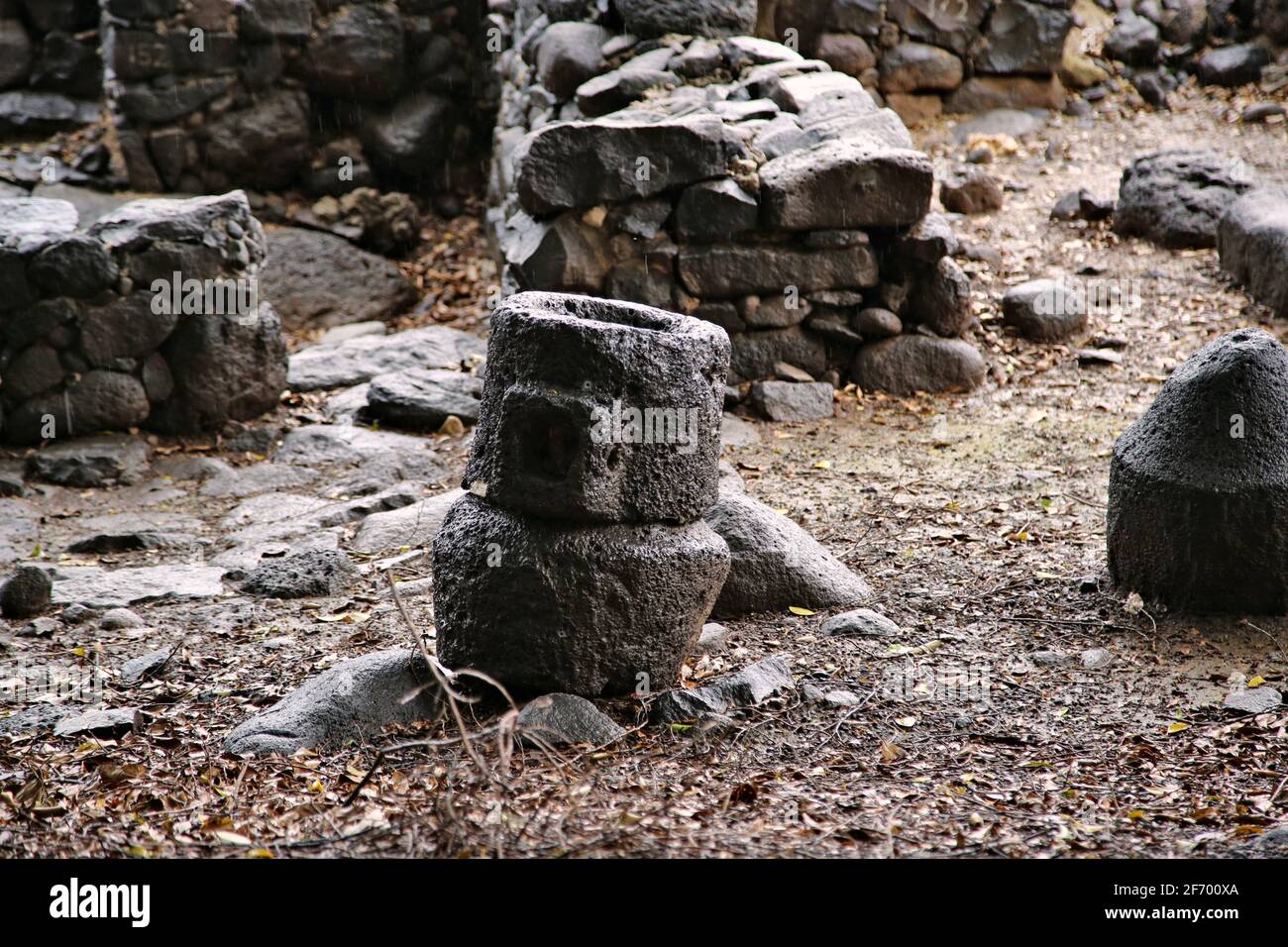 The ancient ruins of the city of Capernaum Stock Photo - Alamy