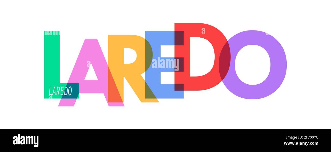 LAREDO. The name of the city on a white background. Vector design ...
