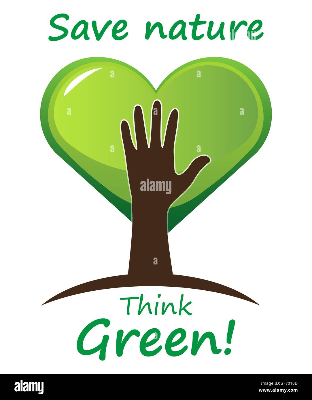 Think green. Dispose of, save the earth or stop the concept of global ...
