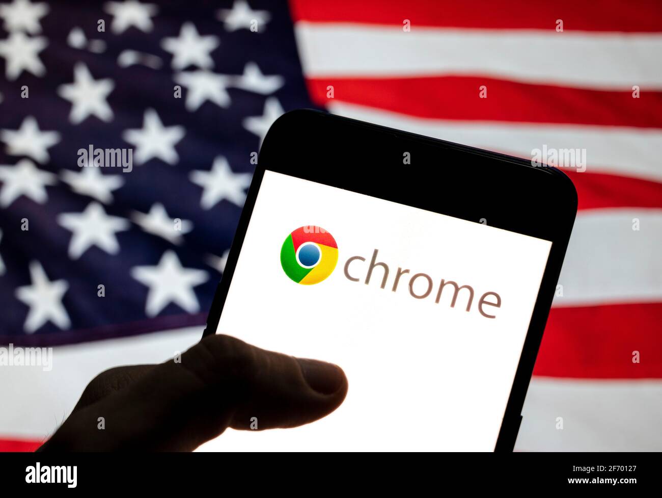In this photo illustration the American web browser developed by Google ...