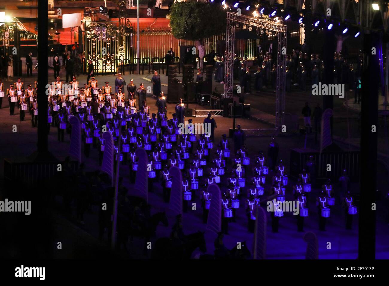 Cairo, Egypt. 03rd Apr, 2021. Members of a military marching band ...