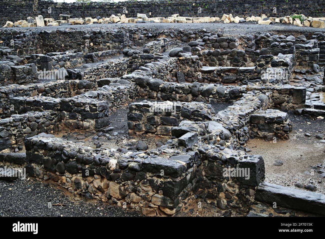 The ancient ruins of the city of Capernaum Stock Photo - Alamy