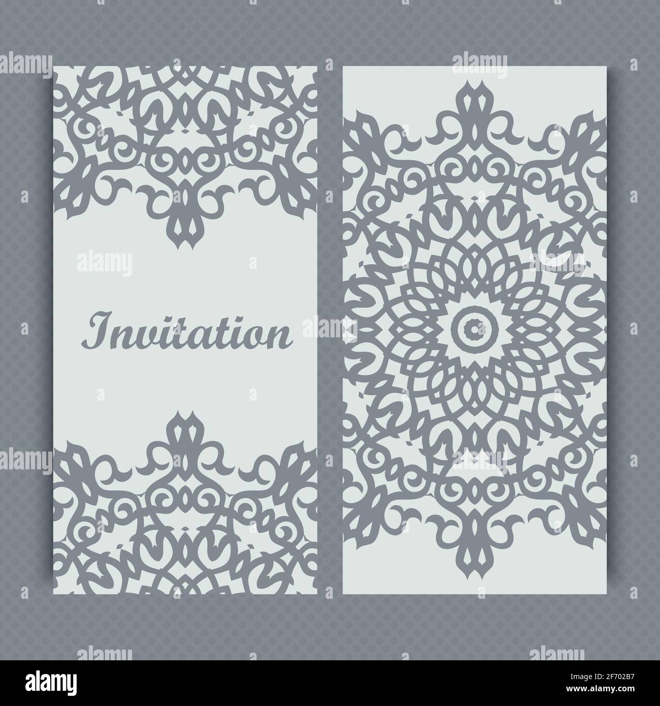 Mandala invitation card design.Floral card template design Stock Vector ...