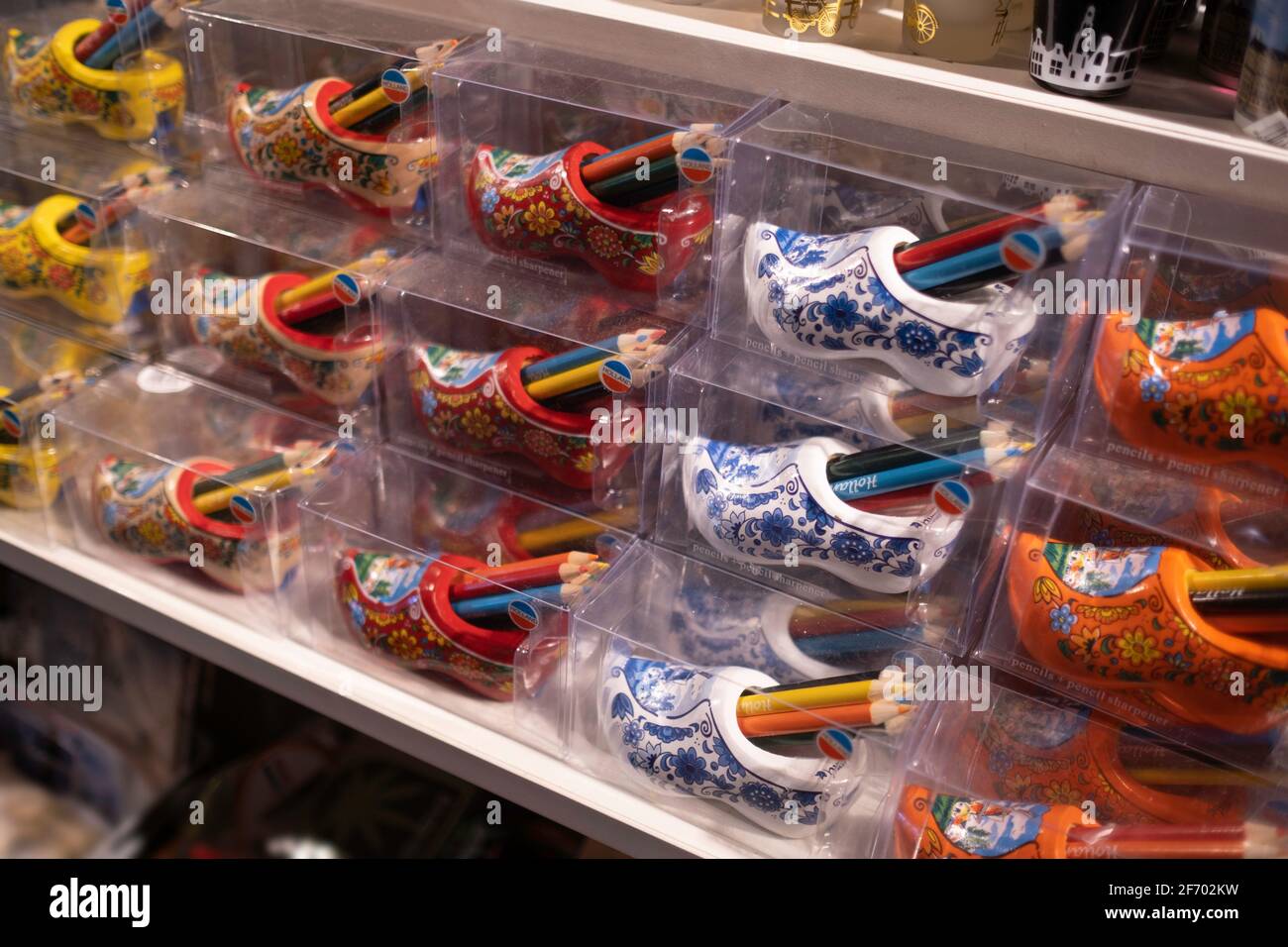 Colorful Miniature Wooden Dutch Clogs Displayed in the Shop of Zaanse ...