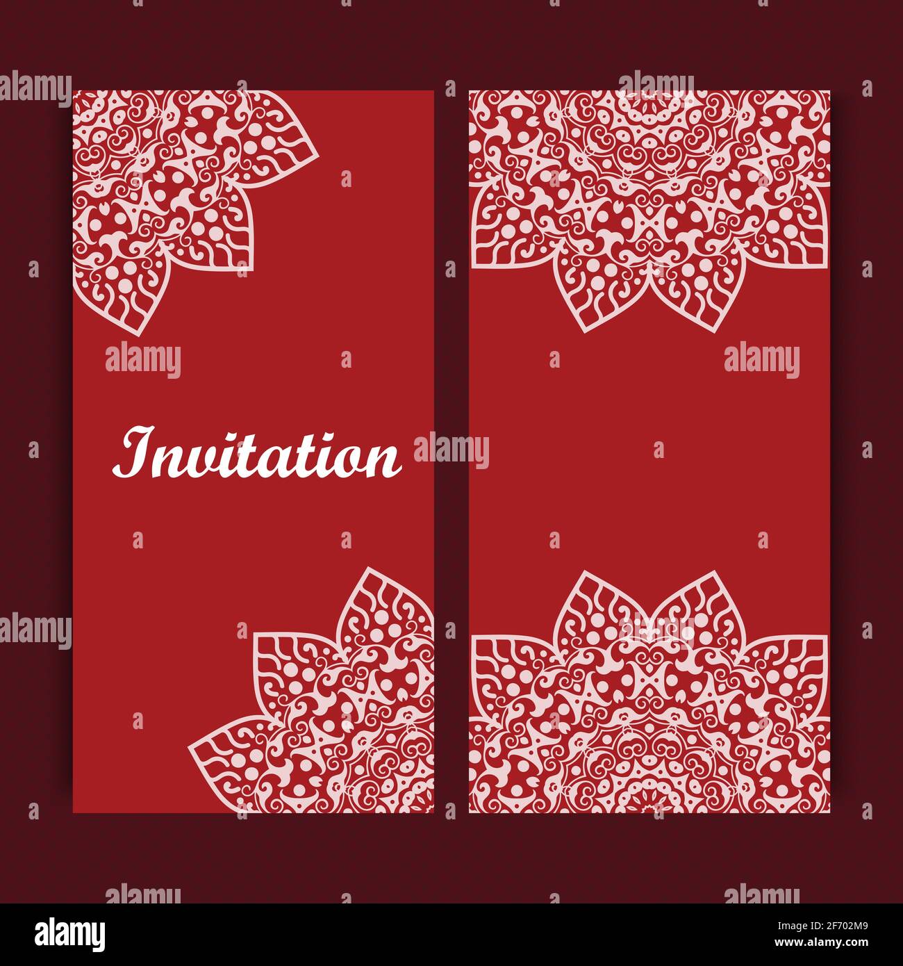 Mandala invitation card design.Floral card template design Stock Vector ...