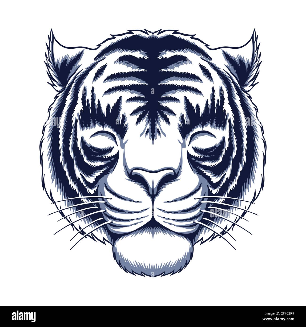 White tiger head vector illustration Stock Vector Image & Art - Alamy