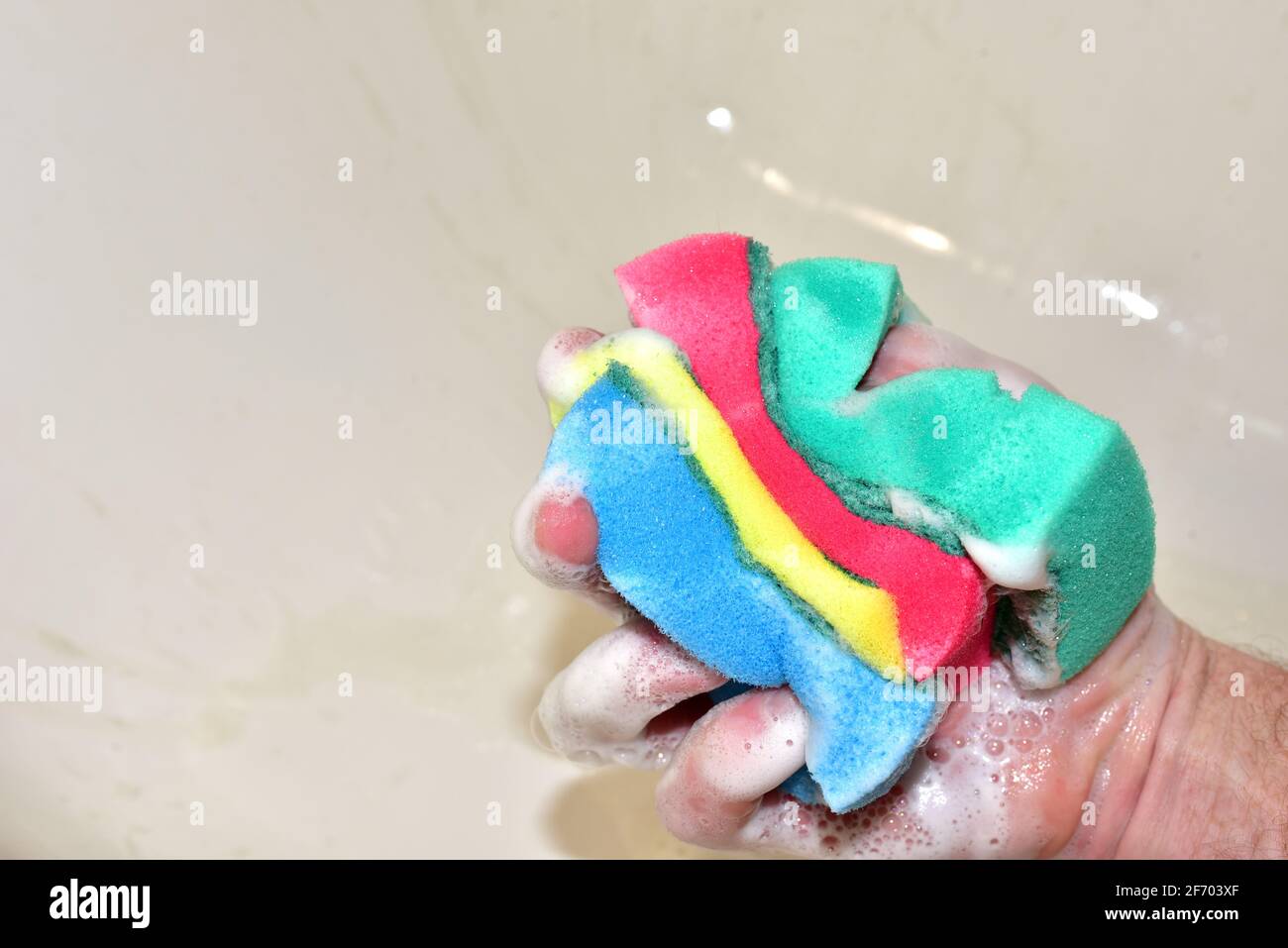 Bacteria on kitchen sponge hi-res stock photography and images - Alamy