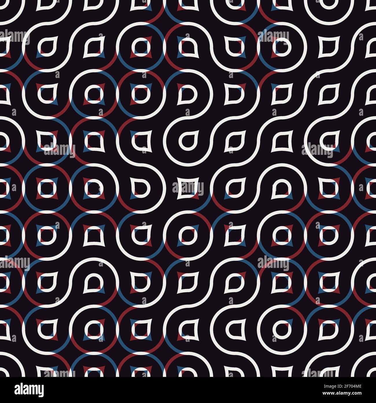 Seamless geo pattern in red blue black white Stock Photo - Alamy