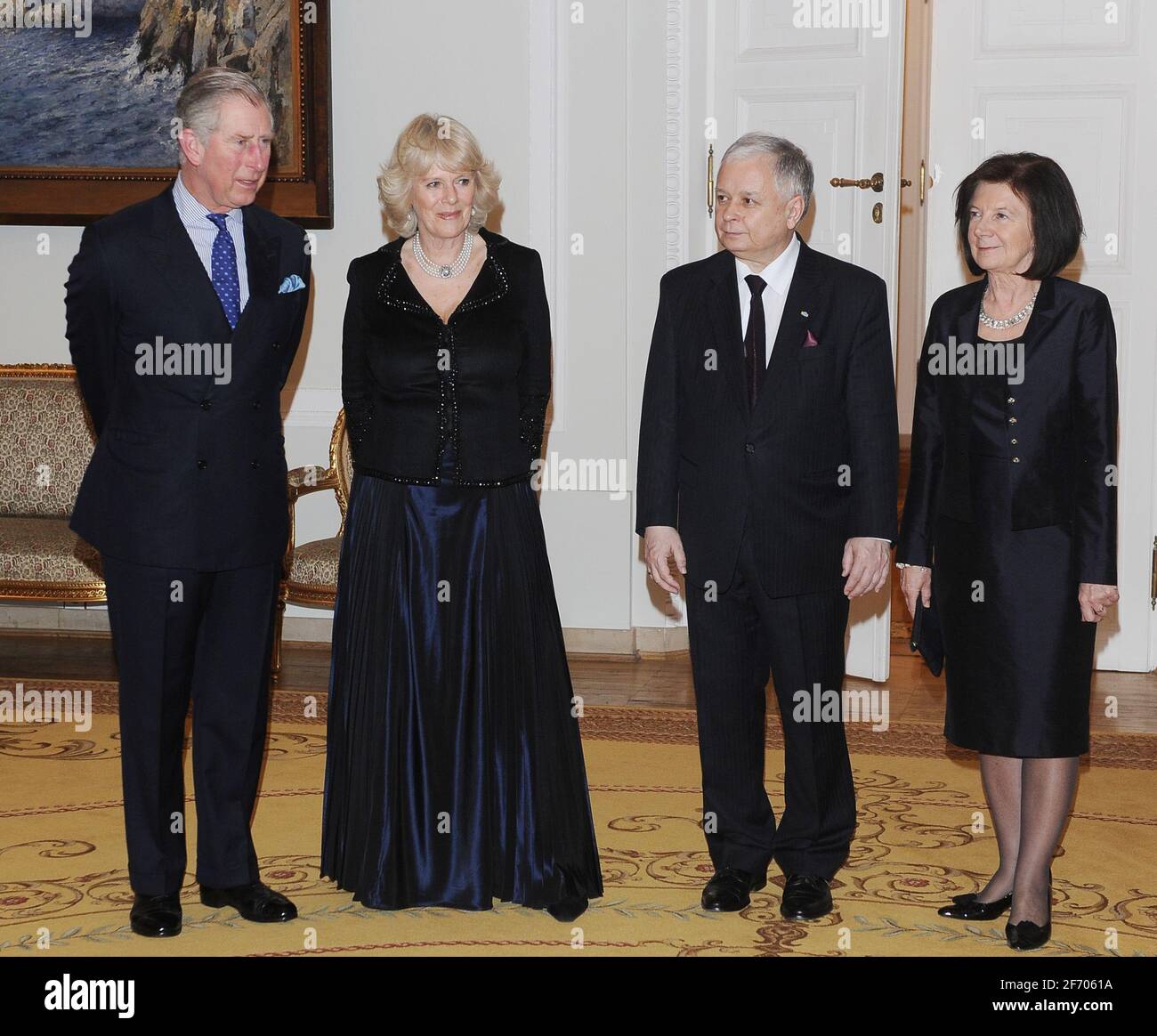 Warsaw, Poland. 15 March 2010 Prince Charles visiting the President of ...