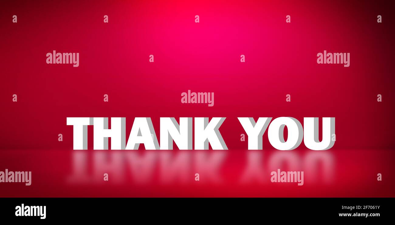 3D Rendered Thank you Message Abstract backdrop with free room ...