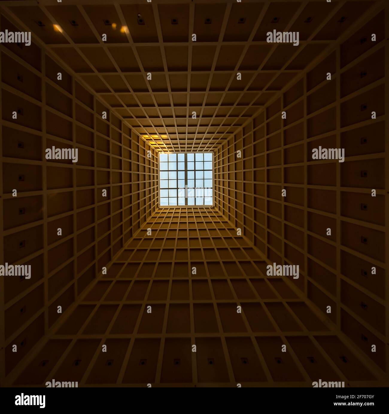 Architectural abstract of a window with perspecitve and hypnotic depth ...