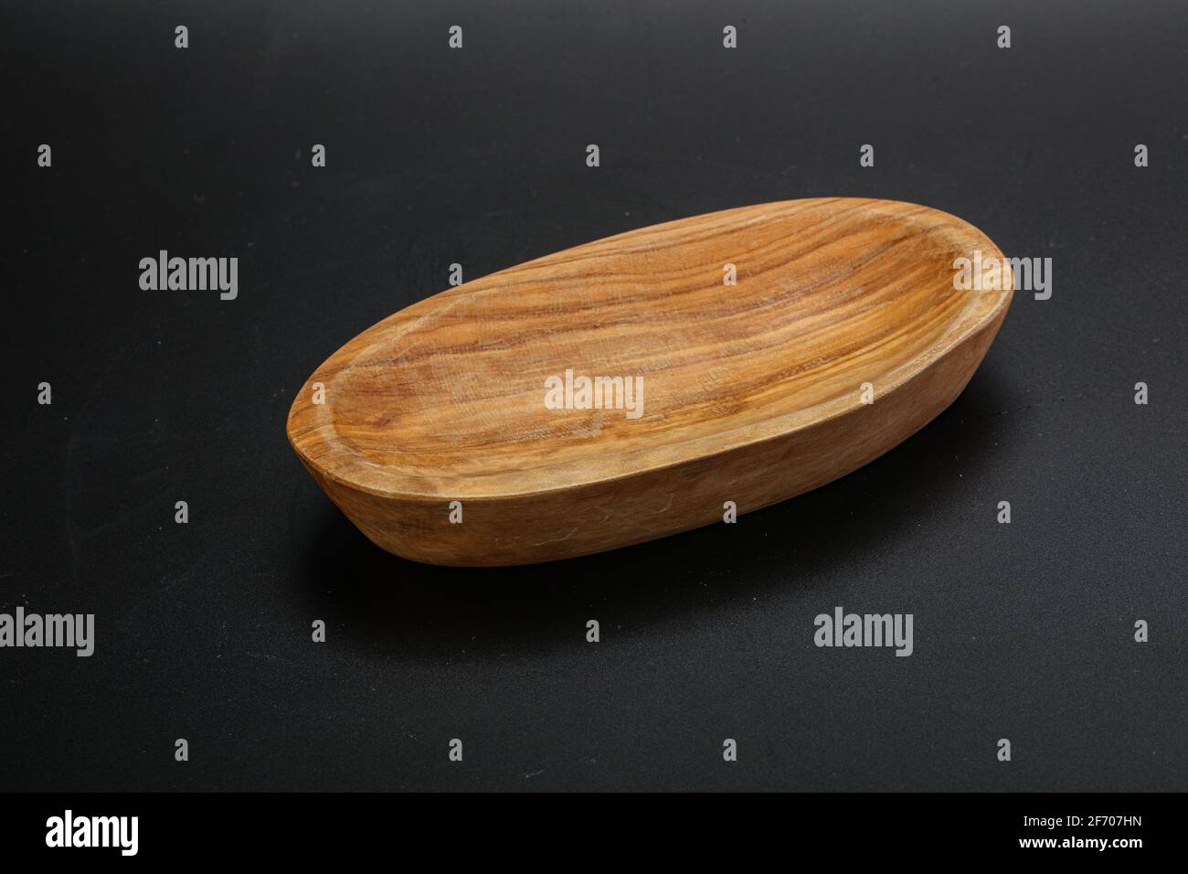 Wooden empty bowl for kitchen isolated Stock Photo - Alamy