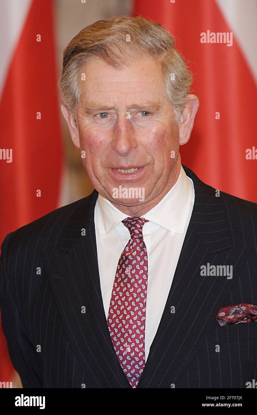 Warsaw, Poland. 15 March 2010 Prince Charles visited Polish Prime ...