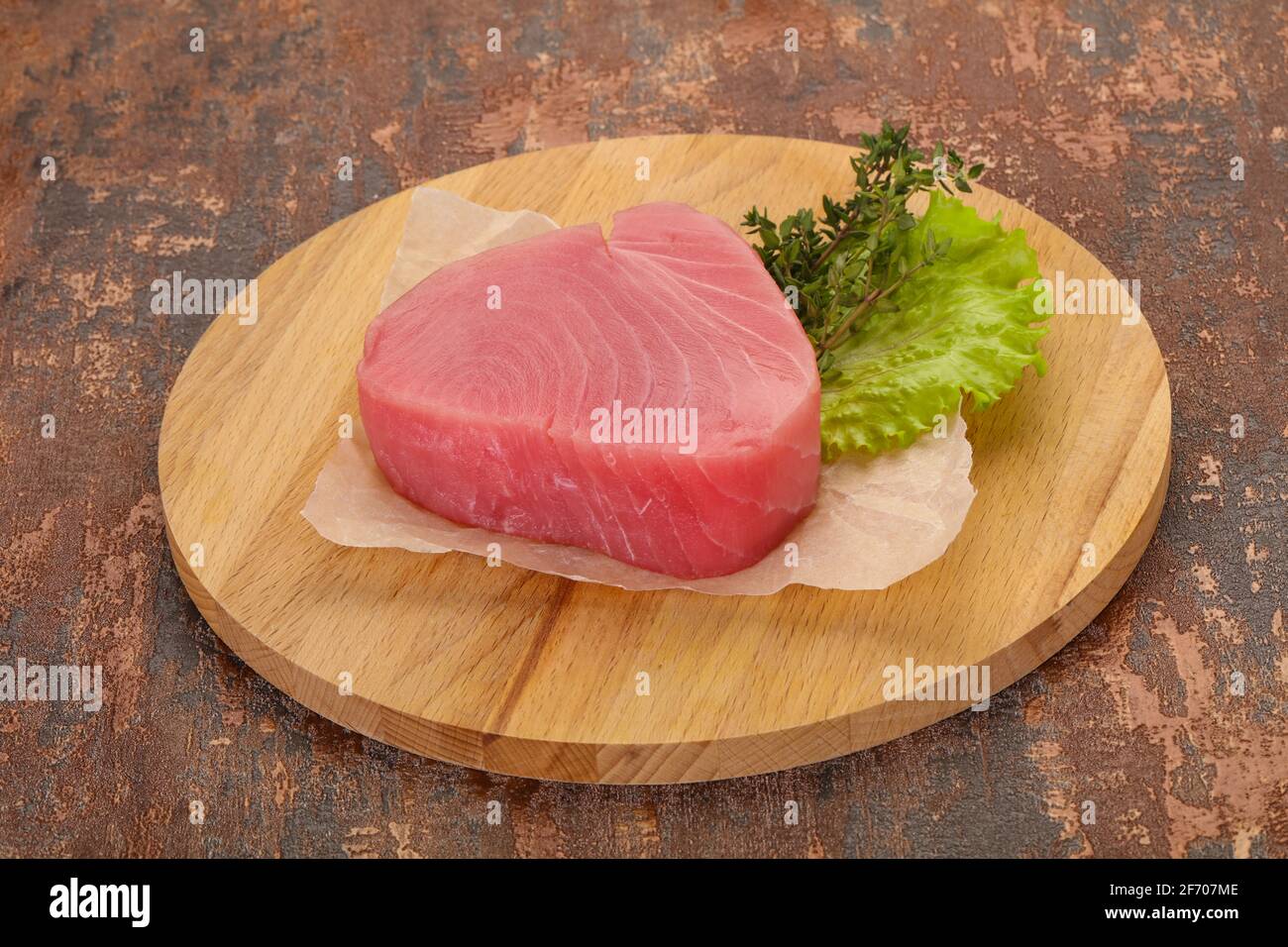 Raw tuna steak ready for cooking Stock Photo - Alamy