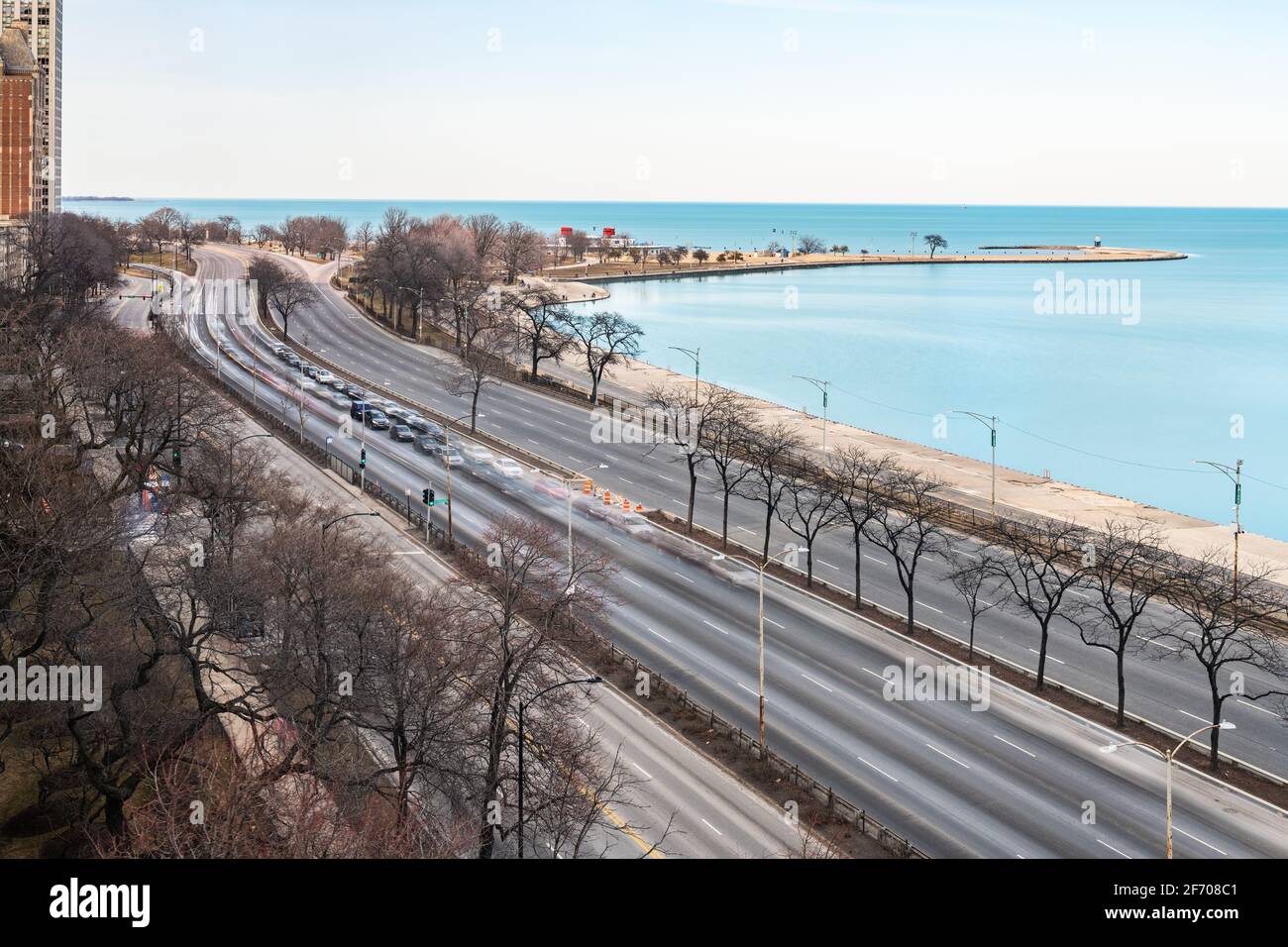 Aerial view of Lake Shore Drive Stock Photo - Alamy