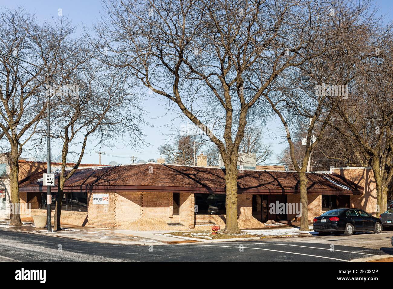 Low rise commercial building on the north side Stock Photo - Alamy