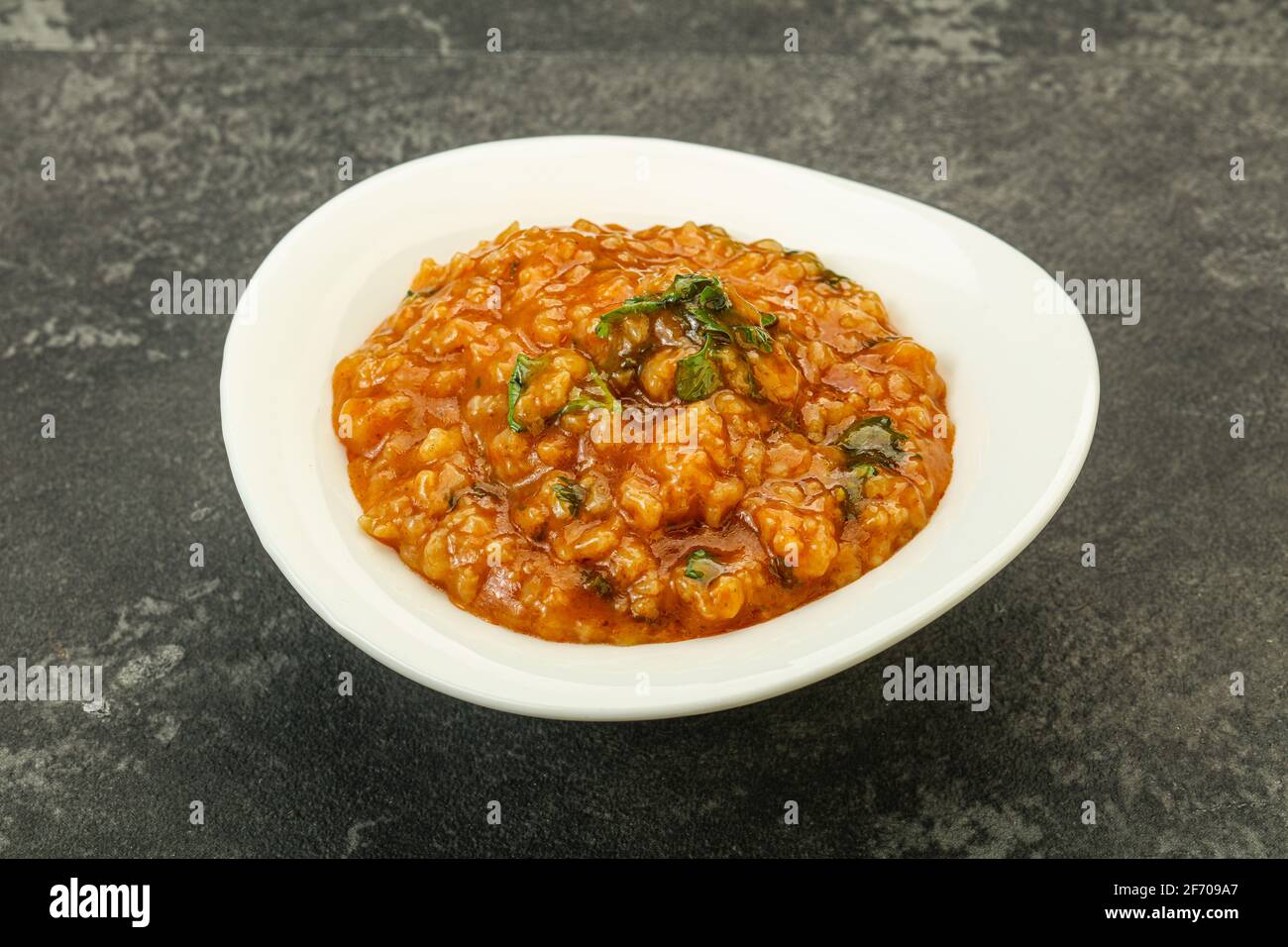 Traditional Georgian Kharcho soup with meat and spices Stock Photo - Alamy