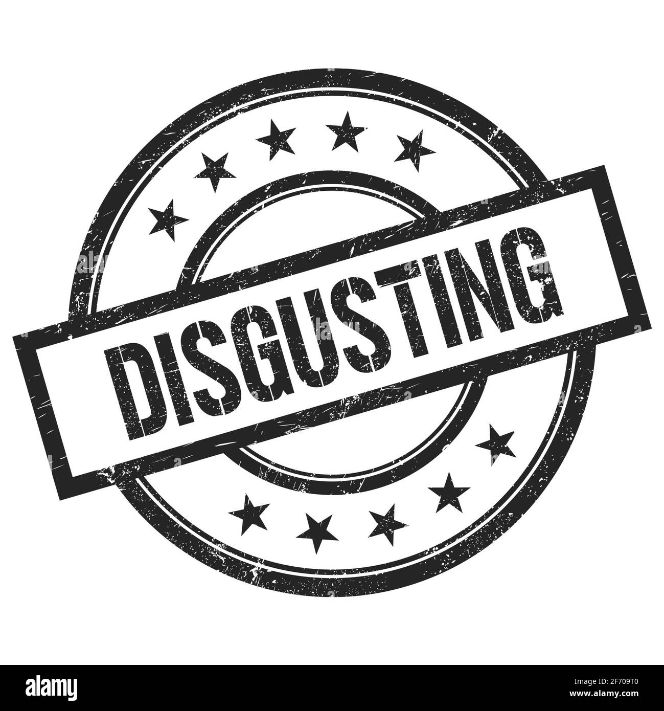 DISGUSTING text written on black round vintage rubber stamp Stock Photo ...