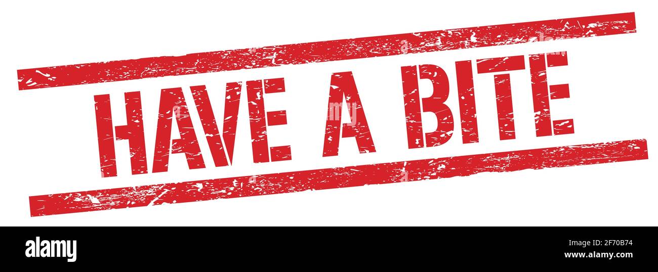 Bite text on red hi-res stock photography and images - Alamy